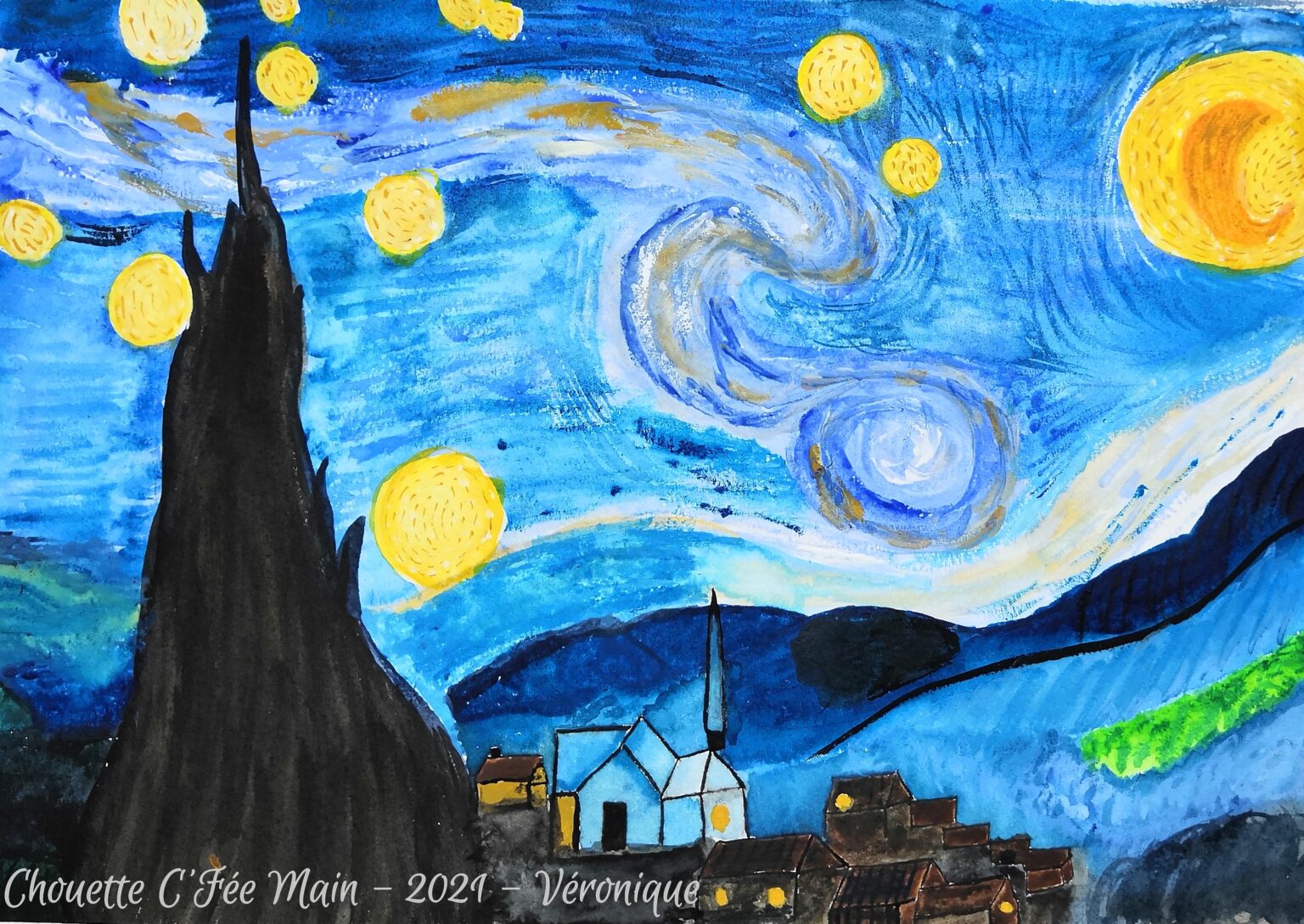 « La Nuit étoilée » de Van Gogh revisitée – Chouette C'Fée Main